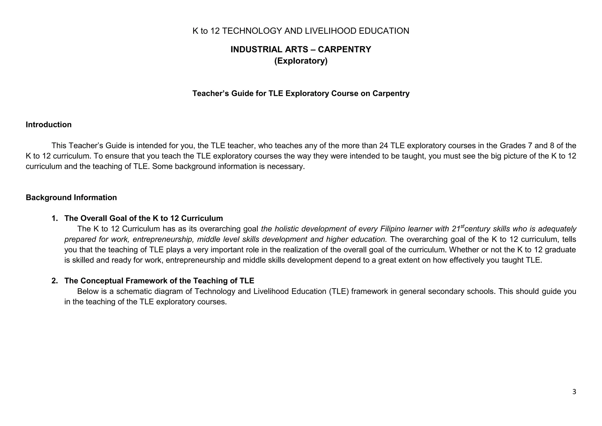 Tle carpentry tg | PDF