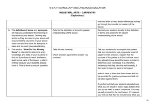 Tle carpentry tg | PDF
