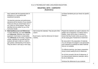 Tle carpentry tg | PDF