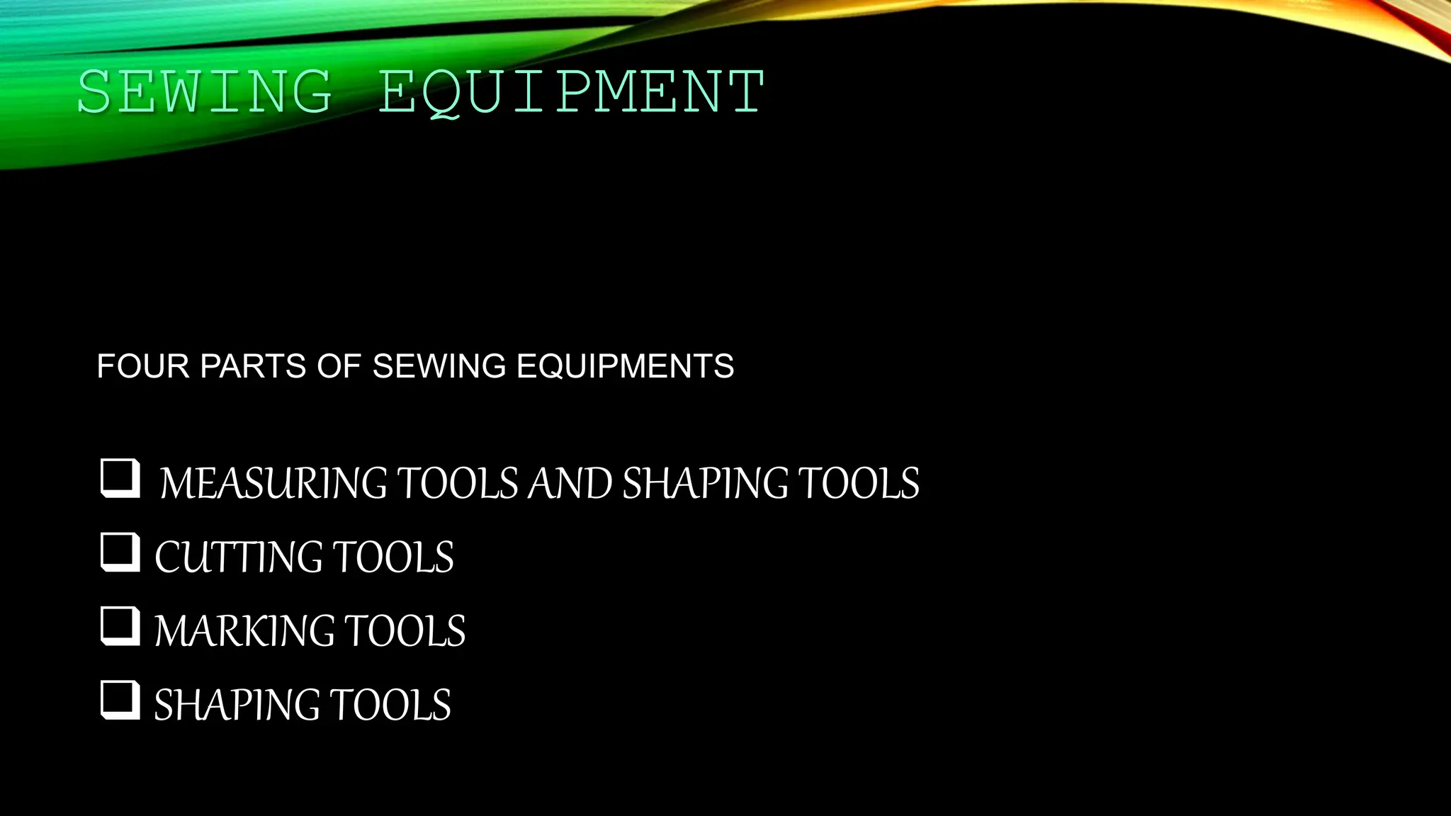 TLE Demonstration Teaching about the BASIC SEWING TOOLS | PPT