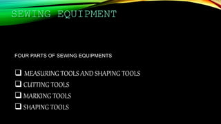 TLE Demonstration Teaching about the BASIC SEWING TOOLS | PPTX ...