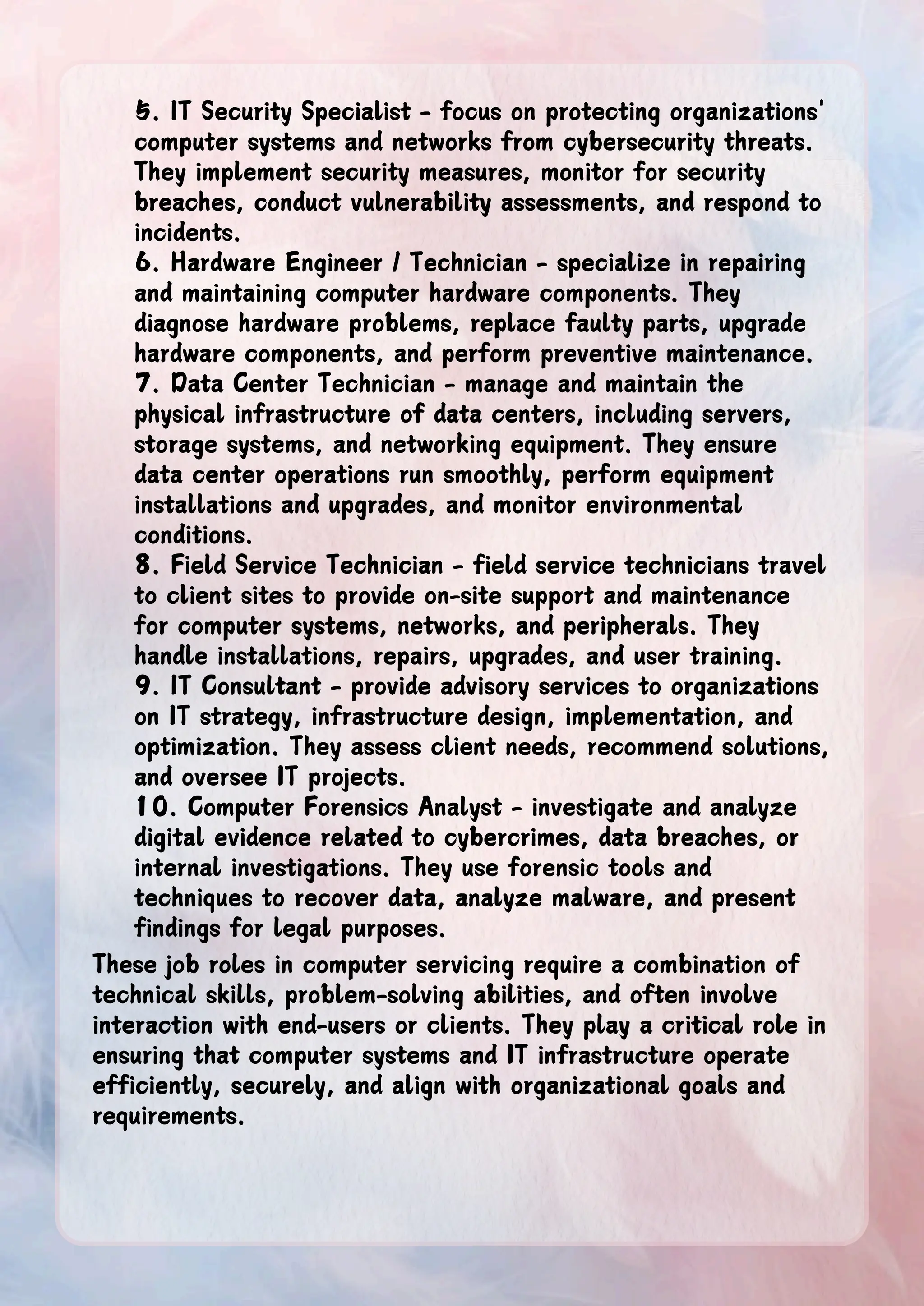 TLE Grade 7 - Sectors of ICT and Its Career and Business Opportunities ...