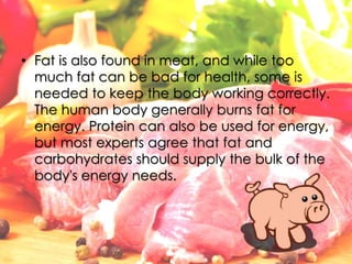 The Nutritive Value of Meat and Poultry | PPTX