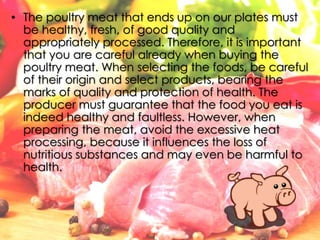 The Nutritive Value of Meat and Poultry | PPTX