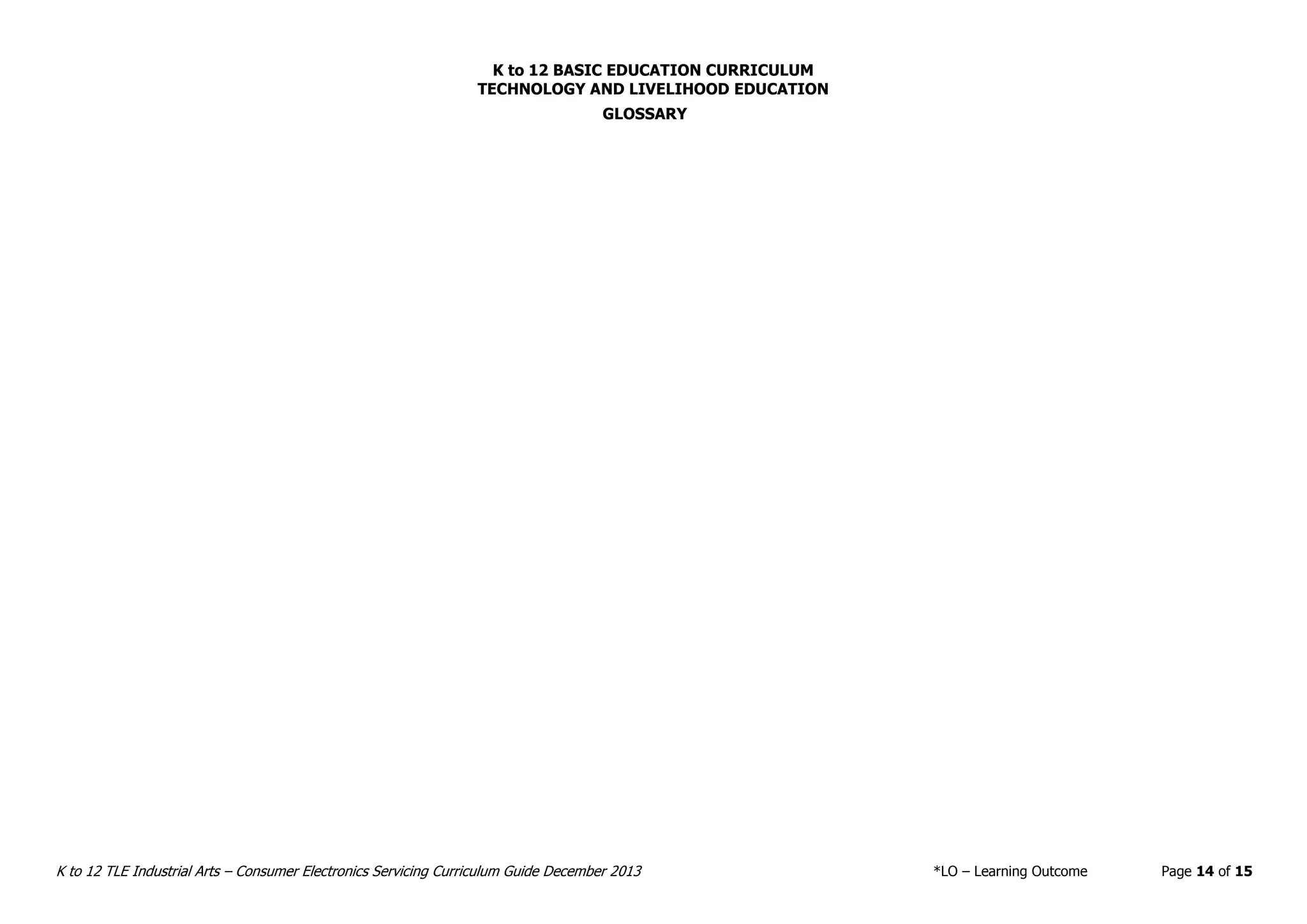 DepEd TLE Consumer Electronics Servicing Curriculum Guide Grade 7-10 | PDF