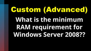 TLE ICT CSS 10 Q2 W2 Installing Operating Systems (Windows Server 2008 ...