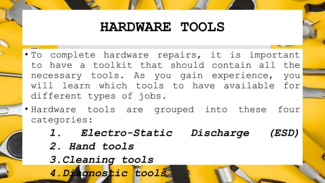TLE LESSON 1 Computer Servicing Tools.pptx | Computer Peripherals | Computing