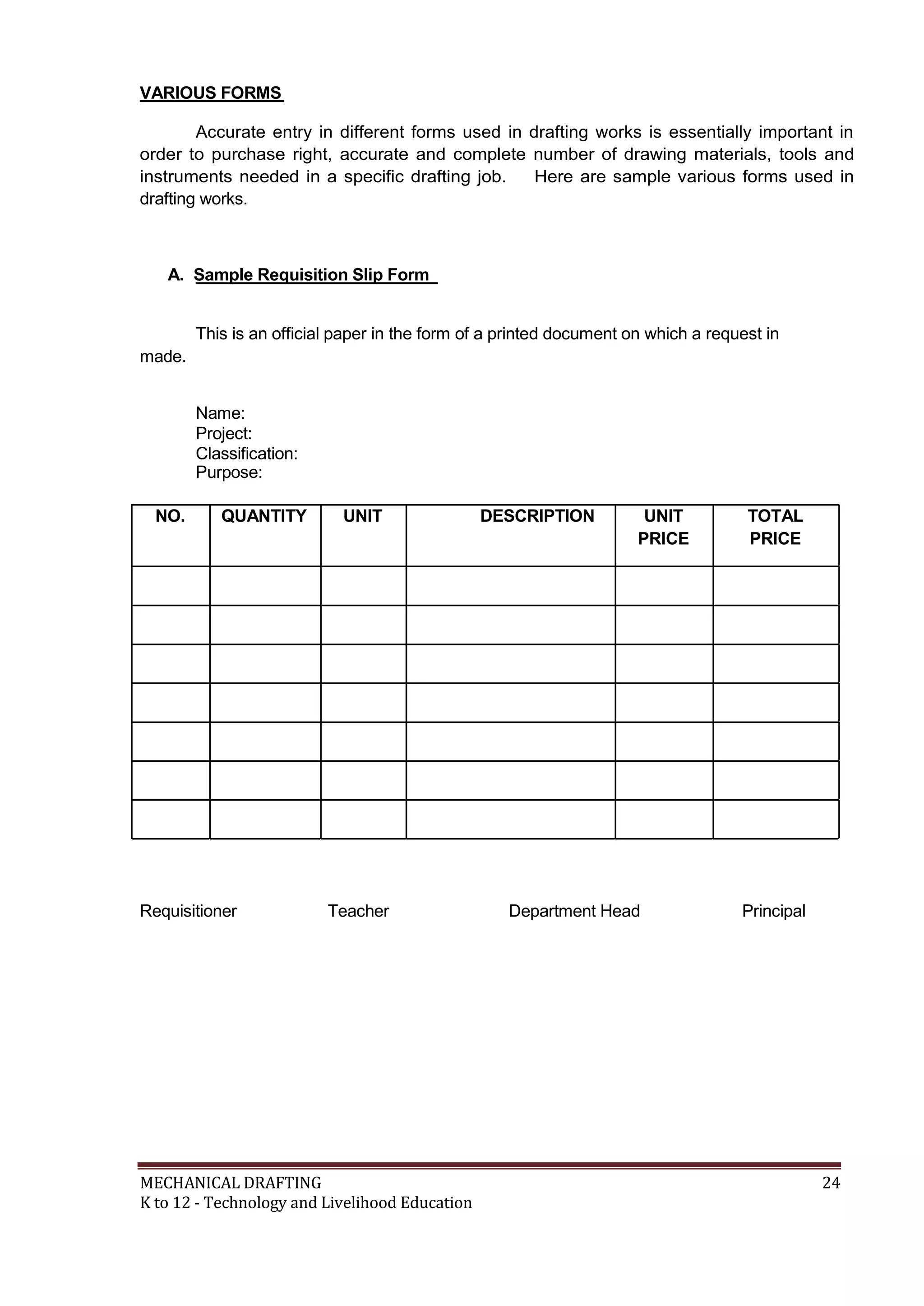 TLE - Mechanical Drafting (Learning Module) | PDF