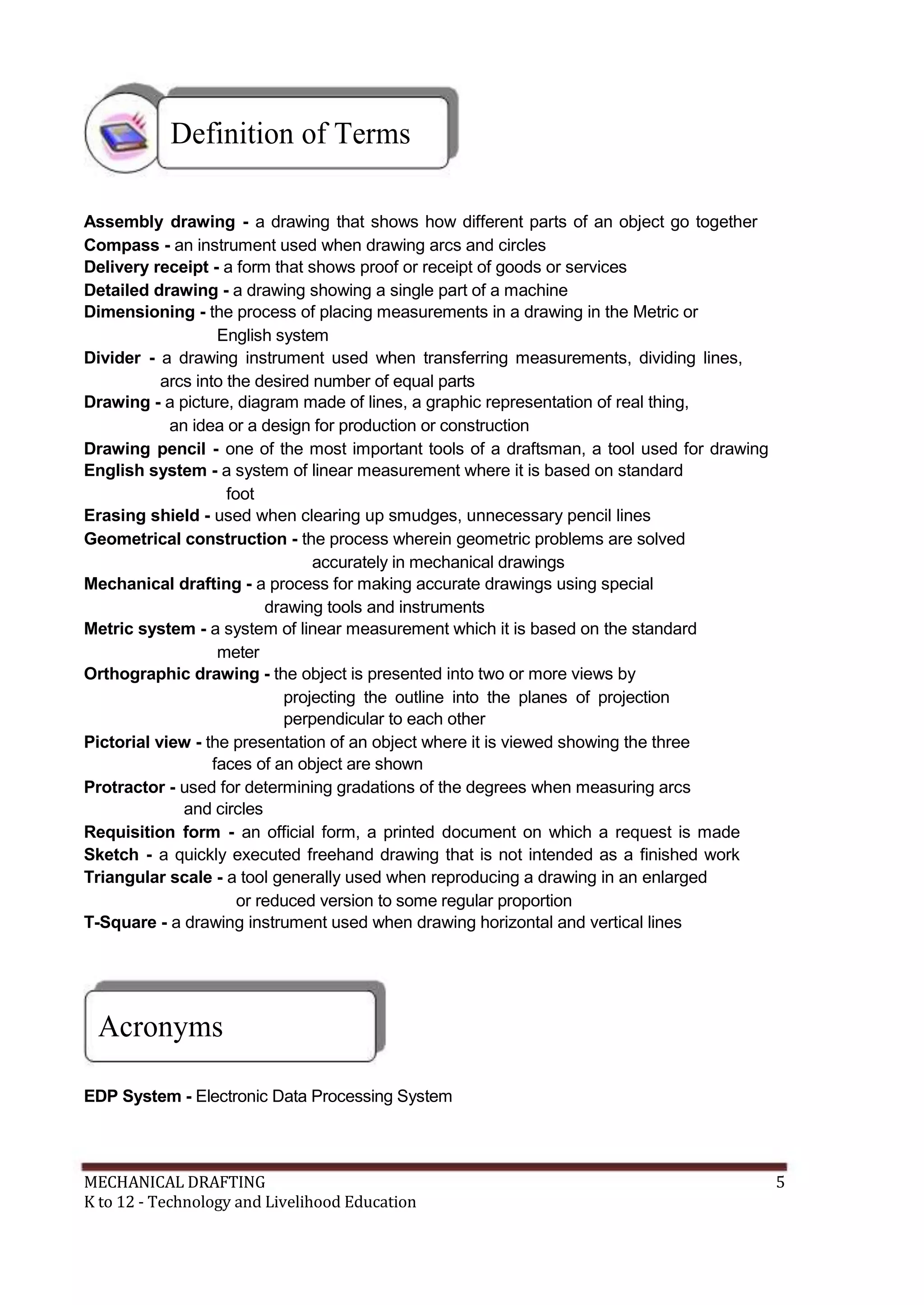 TLE - Mechanical Drafting (Learning Module) | PDF