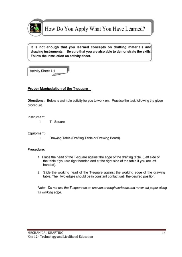 TLE - Mechanical Drafting (Learning Module) | PDF