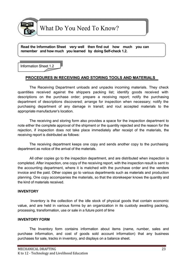 TLE - Mechanical Drafting (Learning Module) | PDF