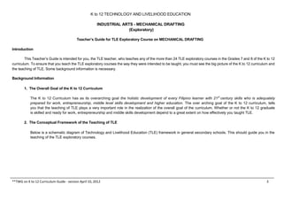 TLE - Mechanical Drafting (Teaching Guide) | PDF
