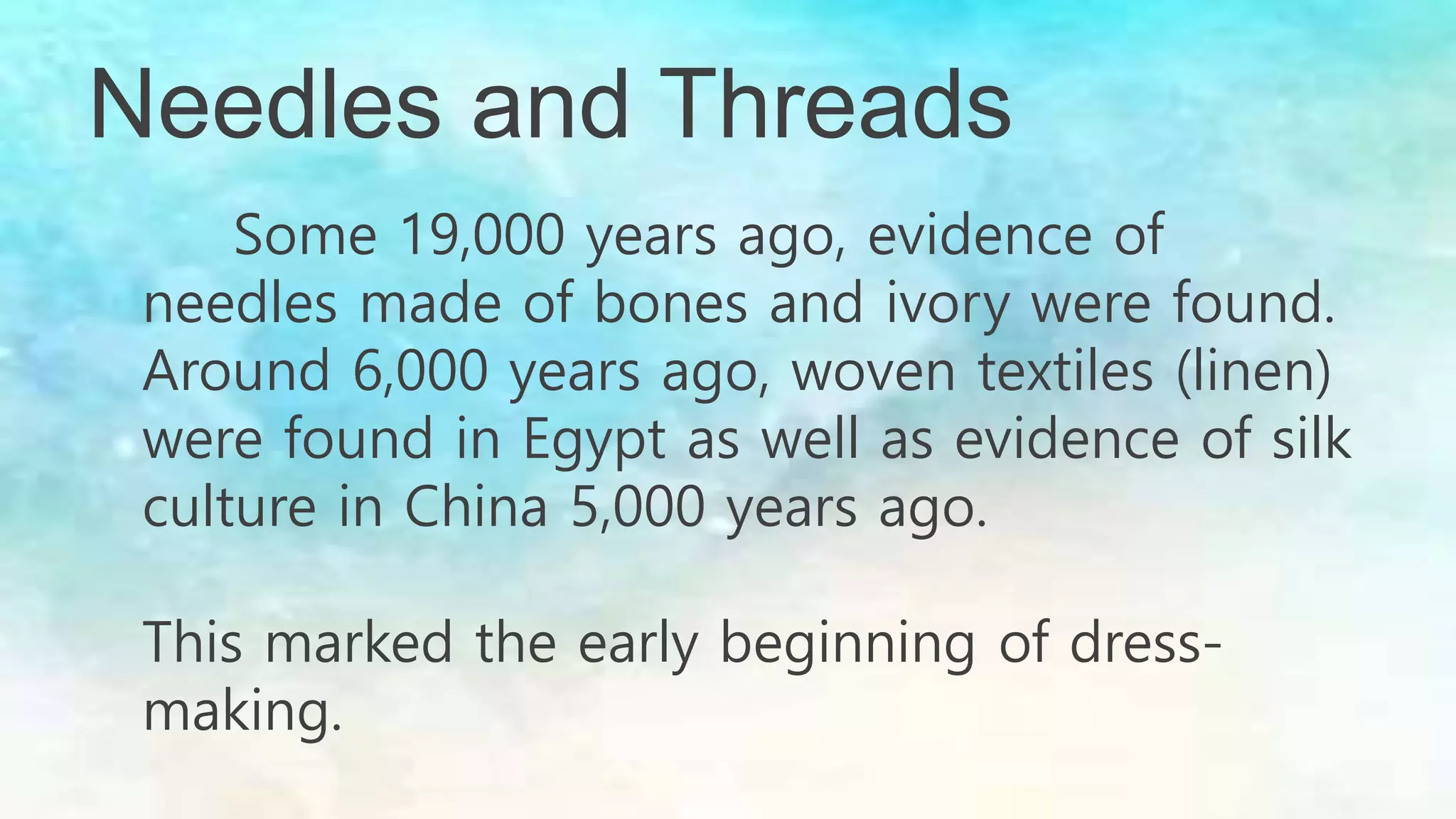 Tle presentation history of dressmaking | PPTX