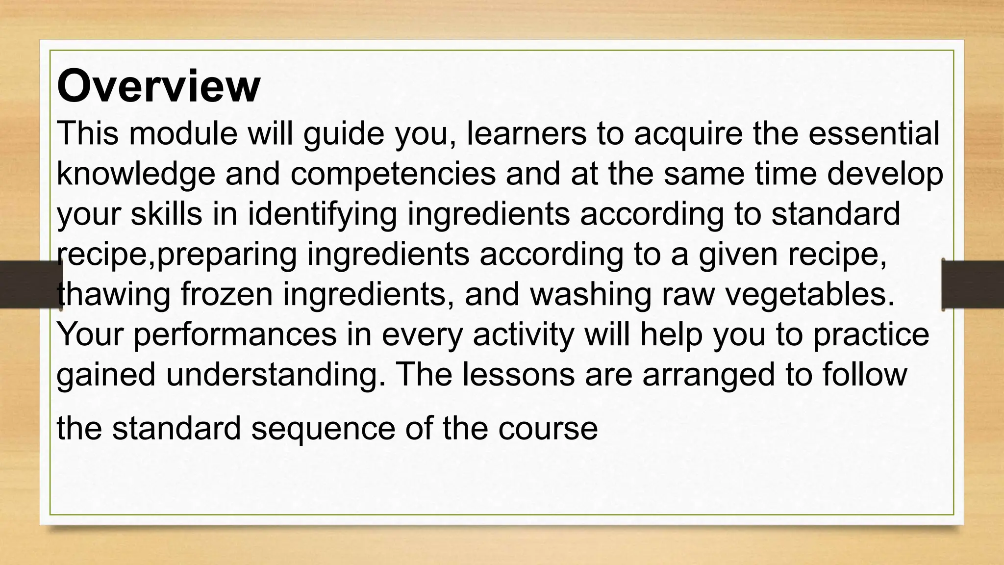 Technology and Livelihood Education Cookery 10 Quarter 2 | PPTX