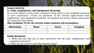 TLE Q2 - Week 1, Lesson 2 Agriculture.pptx