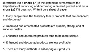 TLE_Q2_Week 1_Day1&2.pptx | Jewelry Making | Arts and Crafts