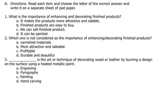 TLE_Q2_Week 1_Day1&2.pptx | Jewelry Making | Arts and Crafts