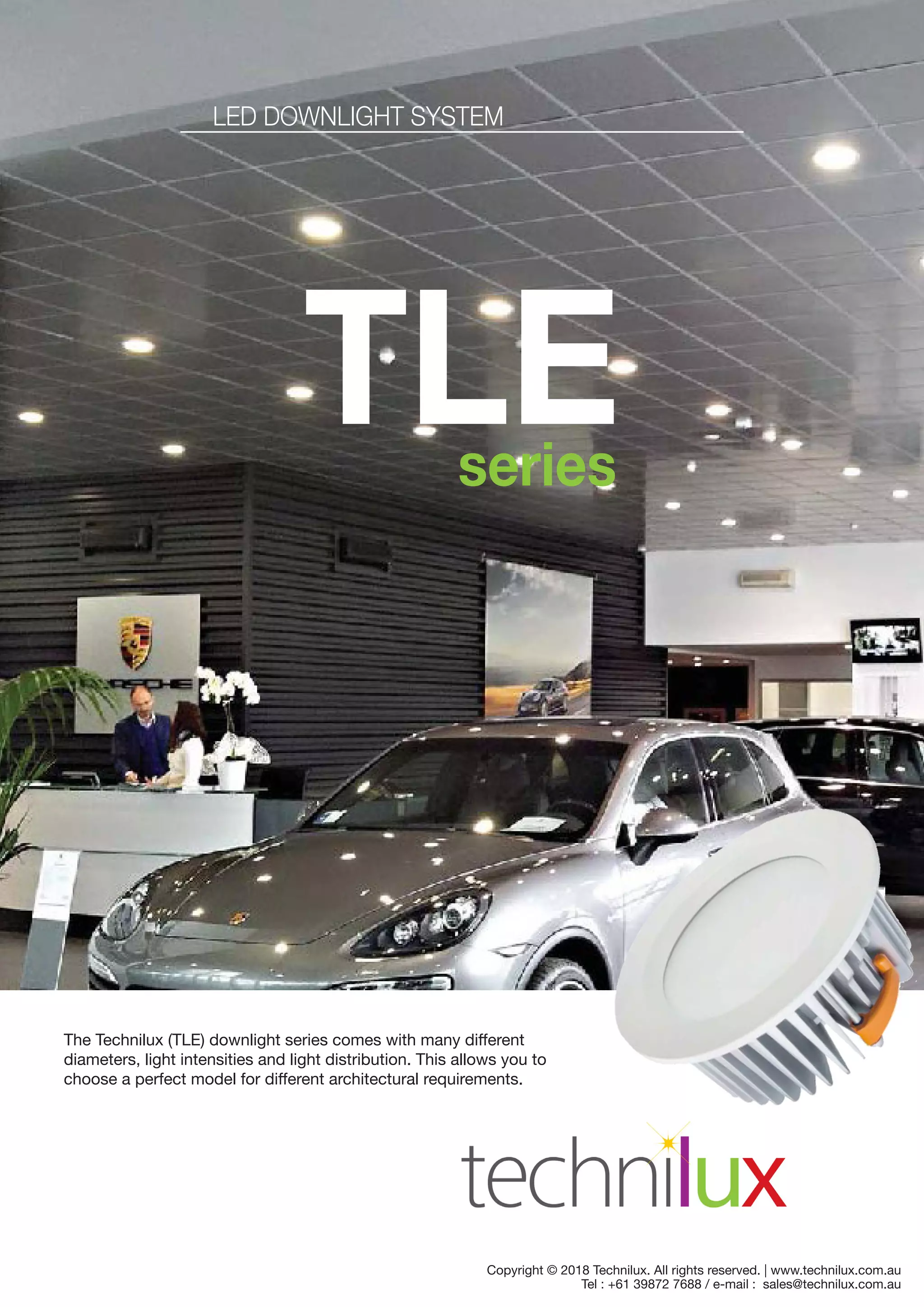 TLE Series LED Downlight System in Australia by Lighting Technology | PDF