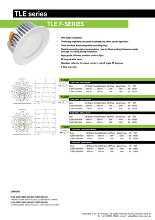 TLE Series LED Downlight System in Australia by Lighting Technology | PDF