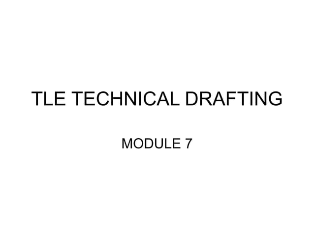 TLE TECHNICAL DRAFTING lesson for grade 8ppt | PPT