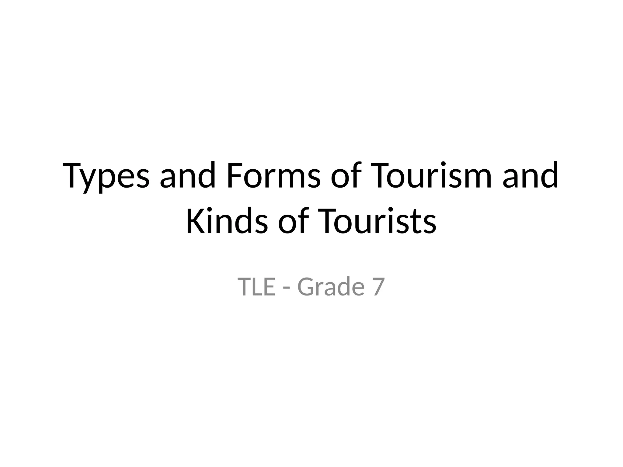 TLE_Tourism_Lesson_PPT.education technology | PPTX