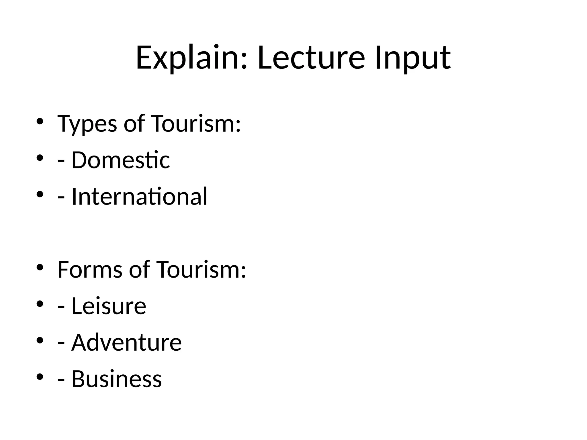 TLE_Tourism_Lesson_PPT.education technology | PPTX