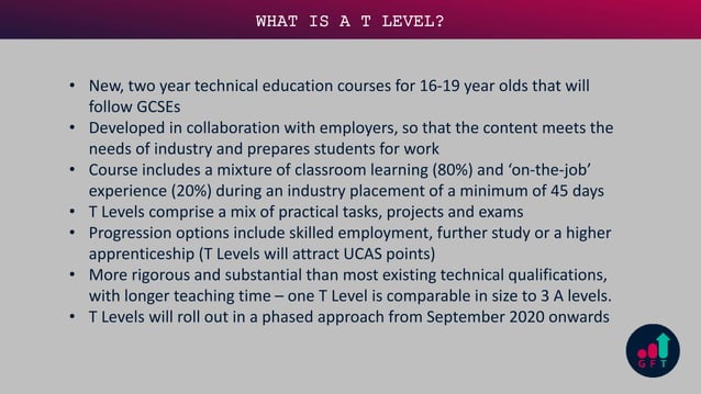 #CareerSkills - T Levels Explained | PPT