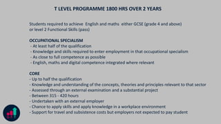 #CareerSkills - T Levels Explained | PPTX