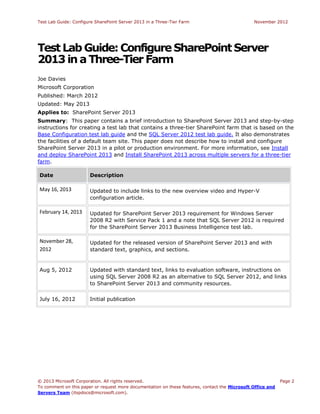 Configure SharePoint Server 2013 in a Three-Tier Farm | PDF