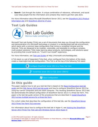 Configure SharePoint Server 2013 in a Three-Tier Farm | PDF