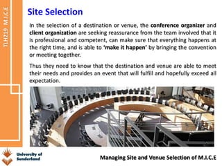 TLH219-Managing Site and Venue Selection for M.I.C.E.ppt