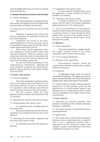 ESGE surgical steps of total laparoscopic hysterectomy | PDF