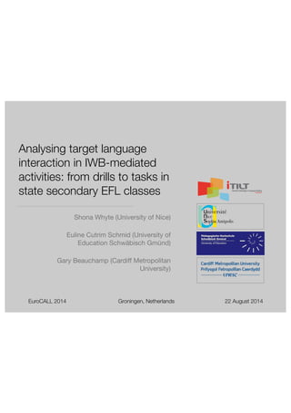 Target language interaction at the IWB (EuroCALL) | PPT
