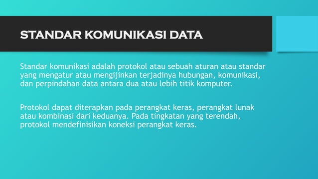 STANDAR KOMUNIKASI DATA MAPEL TLJ BAB II | PPT