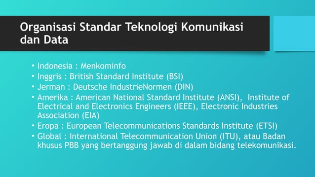 STANDAR KOMUNIKASI DATA MAPEL TLJ BAB II | PPT
