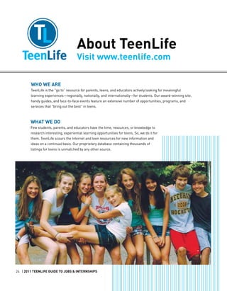 TeenLife Guide to Jobs and Internships | PDF