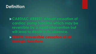 First aid in cardiac arrest | PPTX