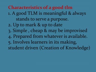 Teaching learning materials for inservice training course | PPT