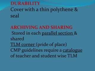 Teaching learning materials for inservice training course | PPTX