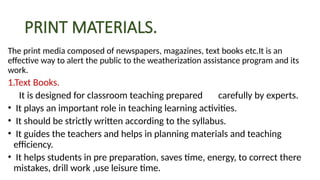 USES OF TEACHING LEARNING MATERIALS IN EDUCATION. | PPT