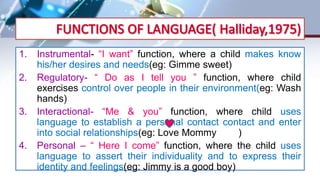 Teaching and learning materials for motor and speech development | PPT