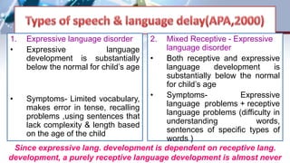 Teaching and learning materials for motor and speech development | PPT