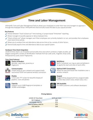 Time & Labor Management Brochure | PDF | Computer Peripherals | Computing