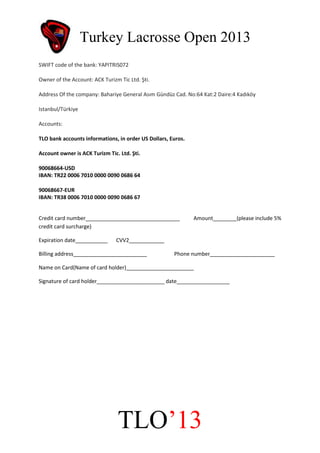 TLO13 registration form | PDF