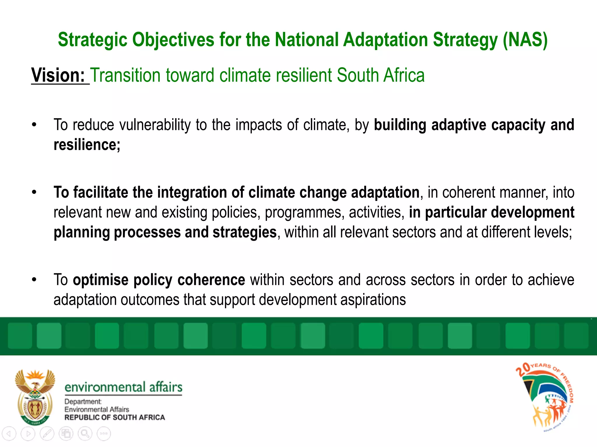 National Climate Change Adaptation Strategy for South Africa | PDF