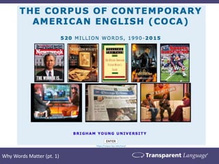 Why Words Matter: 5 Things You Should Know About Teaching Vocabulary to ...