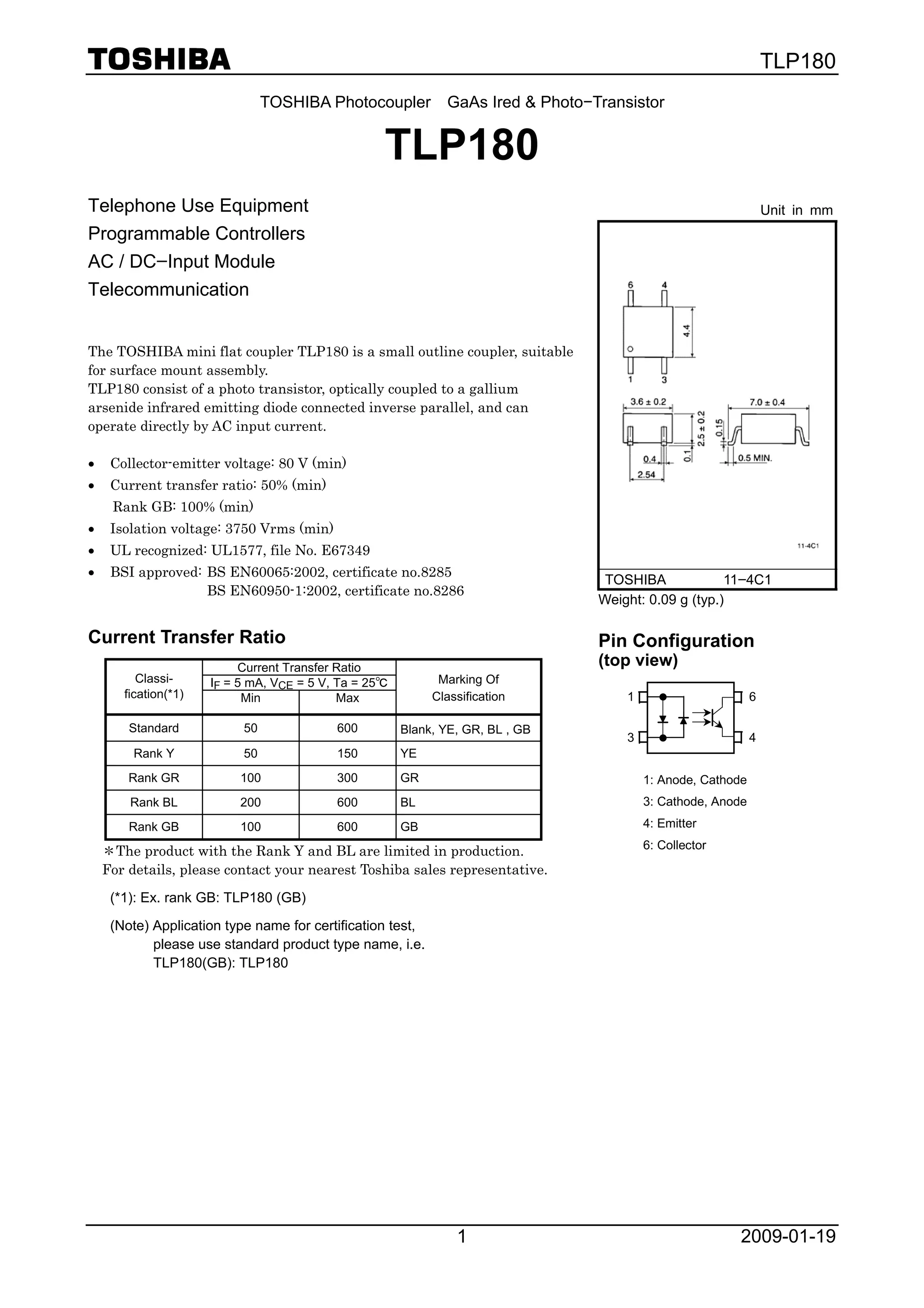 Original Opto LS180 TLP180 P180 H17 SOP-4 New | PDF