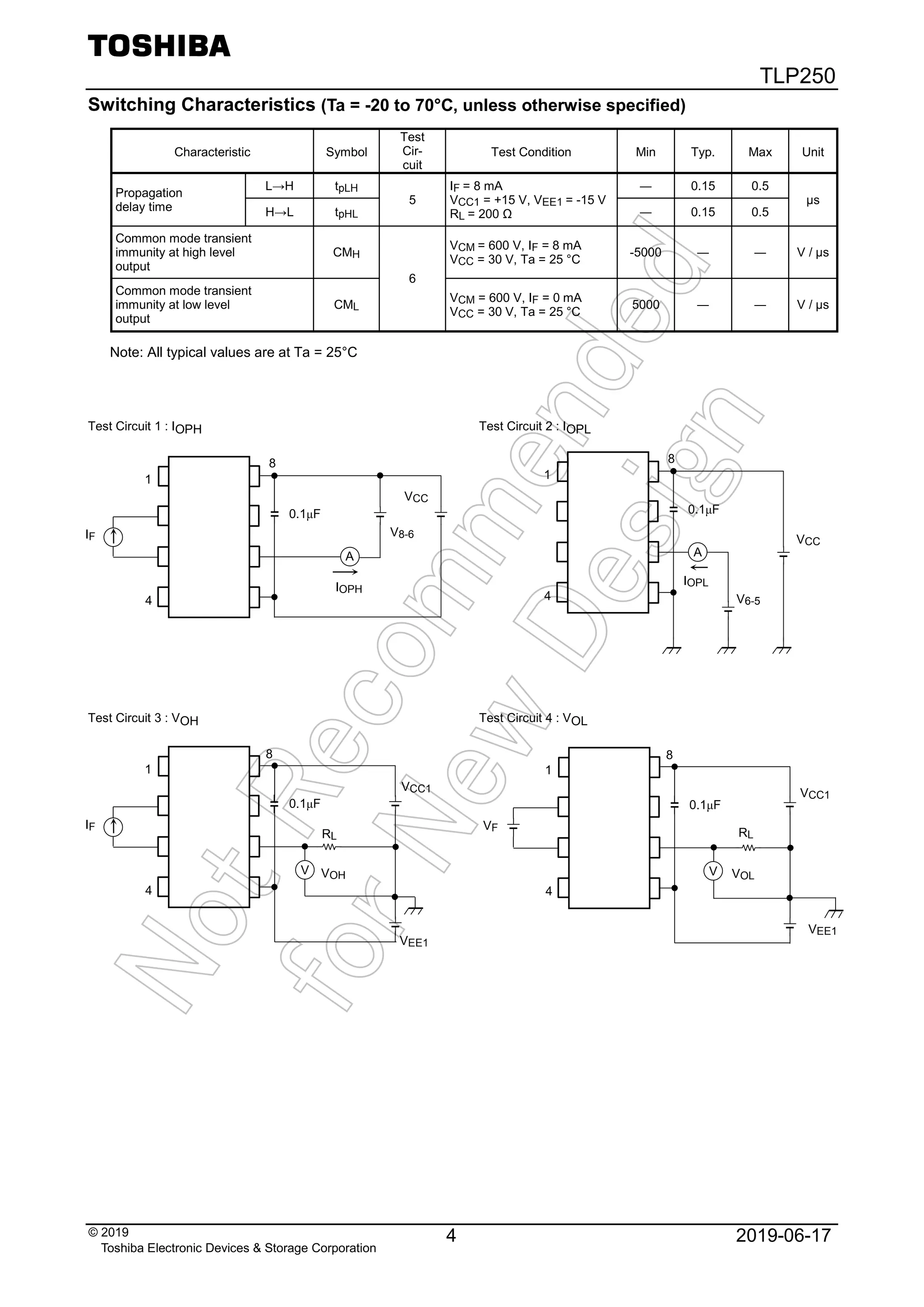 Original Opto TLP250 P250 DIP-8 New Toshiba | PDF