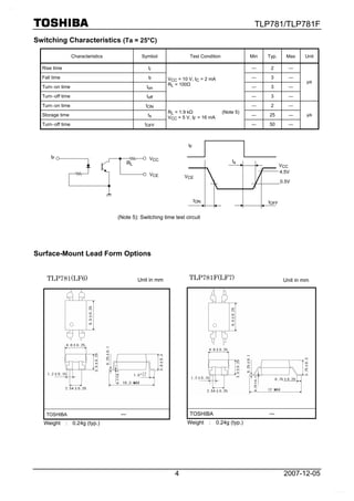 Origianl Opto TLP781 P781 PC781 781 DIP-4 New | PDF