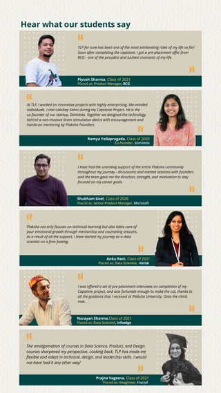 Plaksha University | Post Graduate Program - Technology Leaders Program (TLP) | PDF